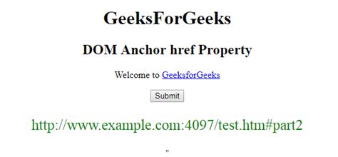 HTML DOM Anchor href 属性 码农参考
