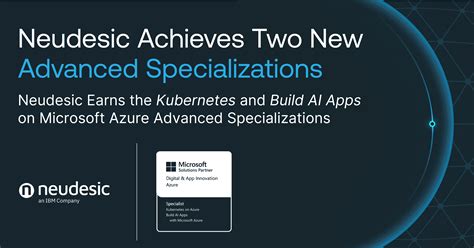 Neudesic Earns Kubernetes And Build Ai Apps On Microsoft Azure Advanced Specializations Neudesic
