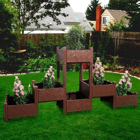 Stackable Flower Pot With Assemble Planter Modular Raised Garden Bed