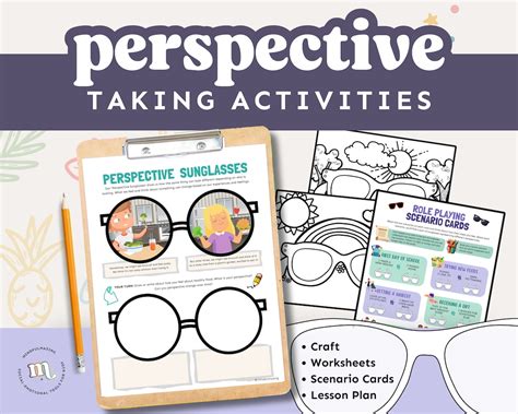 Perspective Taking Worksheets Sunglasses Activities Empathy