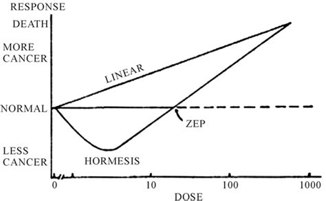 Linear No Threshold Model Lntm Vs Hormesis Model Lnt Is A Linear Download Scientific