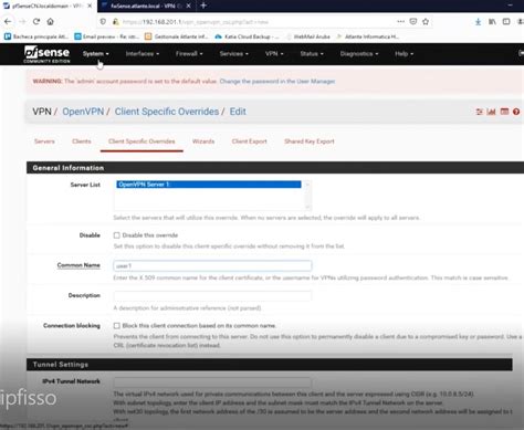 Pfsense And Openvpn How To Assign A Fixed Ip On Remote Client
