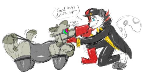 Rule 34 Anthro Biped Bitchsuit Bodily Fluids Bondage Bondage Bondage Gear Boots Bound Clothed