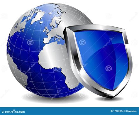 Protection Shield Firewall Stock Vector Illustration Of Internet