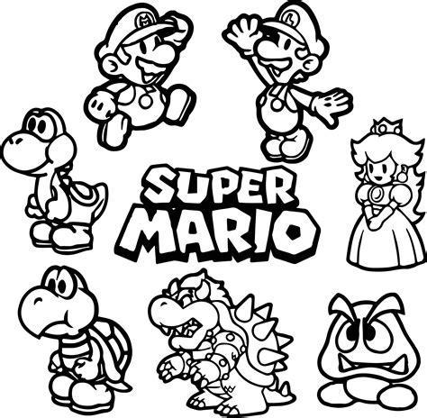 All Mario Characters Coloring Pages At Free