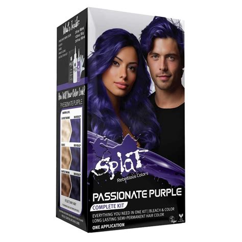 Splat Complete Kit Passionate Purple Purple Semi Permanent Hair Colo