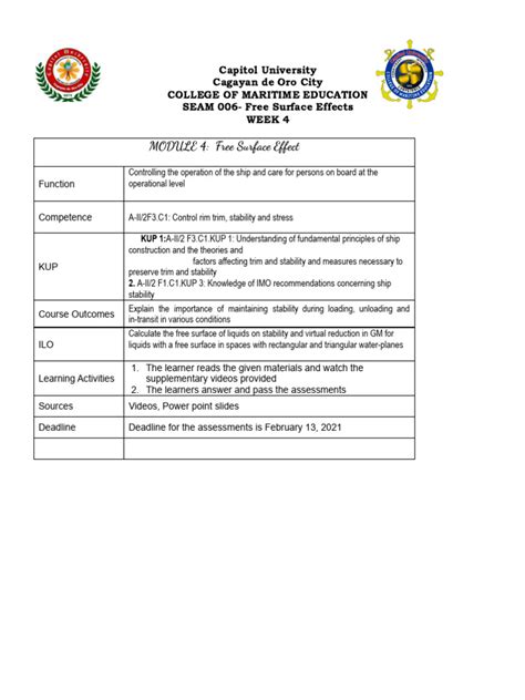 Week 4 Module 4 Free Surface Effect Pdf