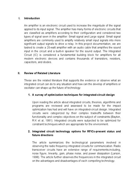 Ecel Project Pdf Amplifier Electronic Circuits
