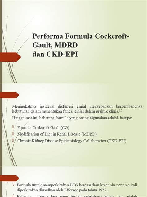 Edit Performa Formula Cockcroft Gault Mdrd Dan Ckd Epi Pdf