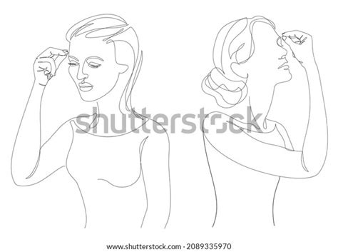 Girl Crossing Wrists Head Over 3 Royalty Free Licensable Stock