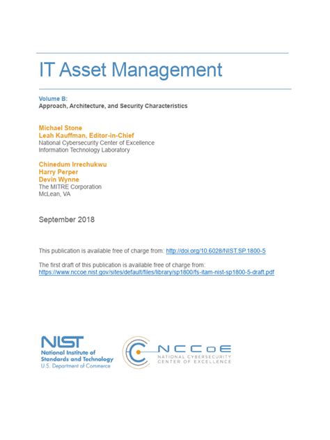Fs Itam Nist Sp1800 5b Pdf Computer Security Security