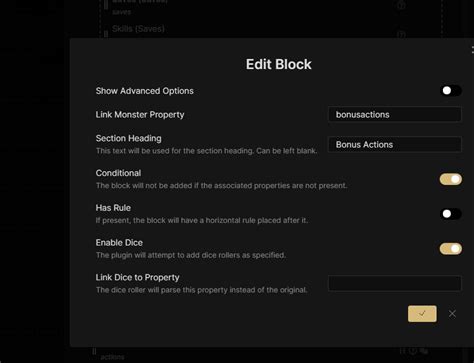 Feature Request Adding A Section For Bonus Actions · Issue 14