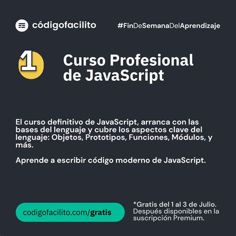 Código Facilito 🐊 On Twitter El Curso Más Completo De Javascript Que