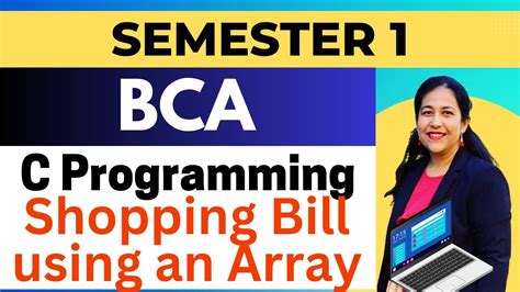 L 36 Shopping Bill Using Array Anjaliluthra Bcabtechbsc Placement Programmingcoding