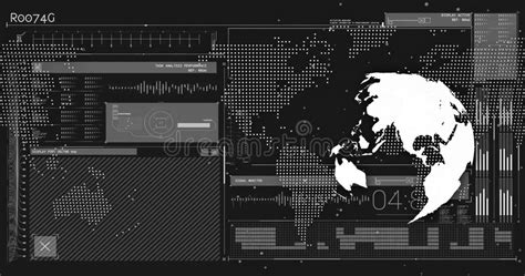 world map and data processing image over digital interface with graphs