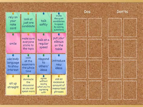Dos And Don Ts During Group Interaction Group Sort