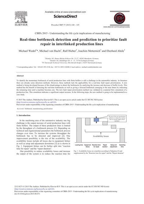 PDF Real Time Bottleneck Detection And Prediction To Prioritize Fault Repair In Interlinked