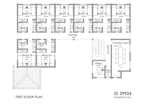 Hostel Building Plans Autocad Drawing Hostel Plan Hostel Floor Plan