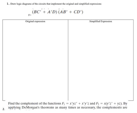 Solved 1 Draw Logic Diagrams Of The Circuits That