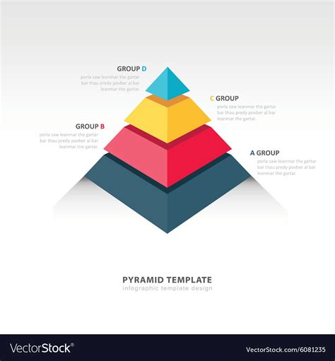 Pyramid Infographic Template Royalty Free Vector Image