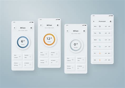 Weather App Neumorphism UI On Behance