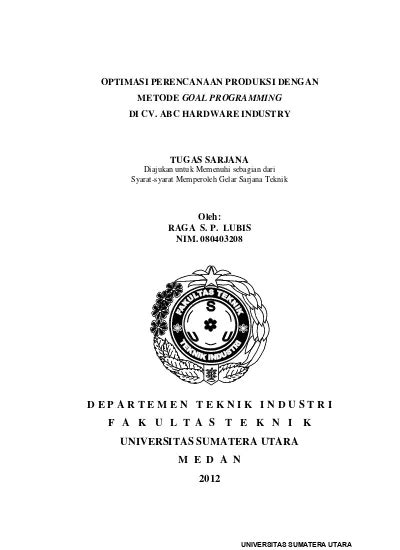 Top Pdf Penjadwalan Tenaga Kerja Room Boy Dengan Menggunakan Metode