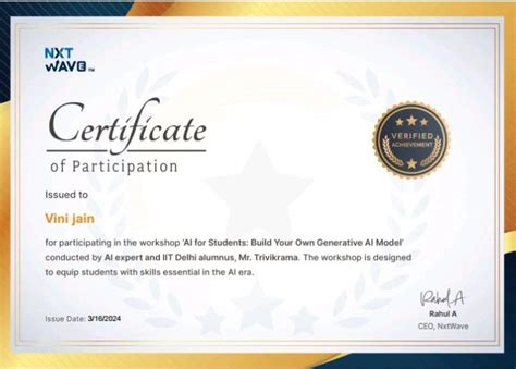 vini jain on linkedin ai generativeaiworkshop certificateofpariticipation