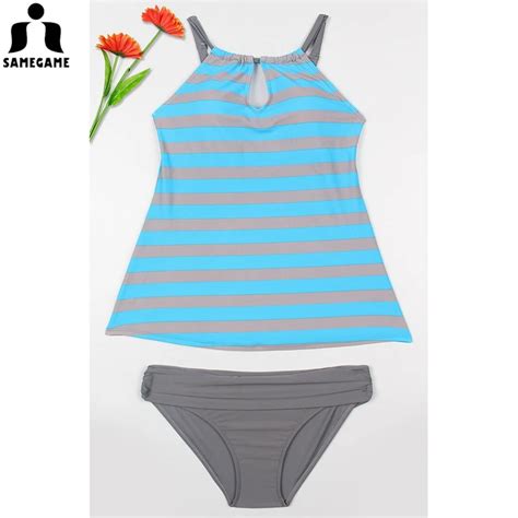 Samegame 2019 New Arrival Duas Peças Tankini Mulheres Sem Encosto Maiô