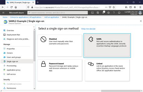 Azure Active Directory With Saml 20