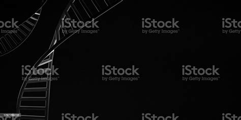 고립 된 검은 배경에 Dna 사슬 가장자리 표시등입니다 추상 분자 서열 배경 배너 3d 일러스트레이션 0명에 대한 스톡 사진 및 기타 이미지 Istock