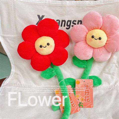 Cute Daisy Flower Plush With Smiling Happy Face Toy Triver