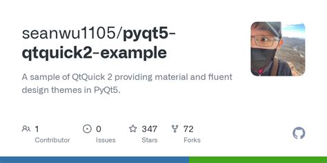 Build · Workflow Runs · Seanwu1105pyqt5 Qtquick2 Example · Github