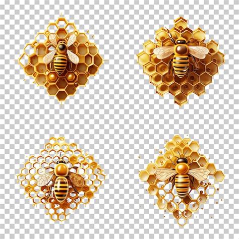 Premium Psd Collection Of Honey Bee Hives In 3d Shapes Artificial