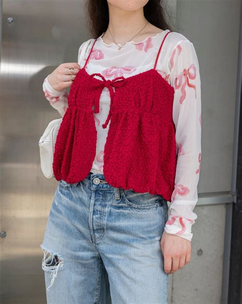 Pink Ribbon See Through Topsround Neck Poppy