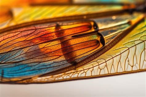 Premium Ai Image Microscope Slide With Detailed View Of Insect Wing Created With Generative Ai