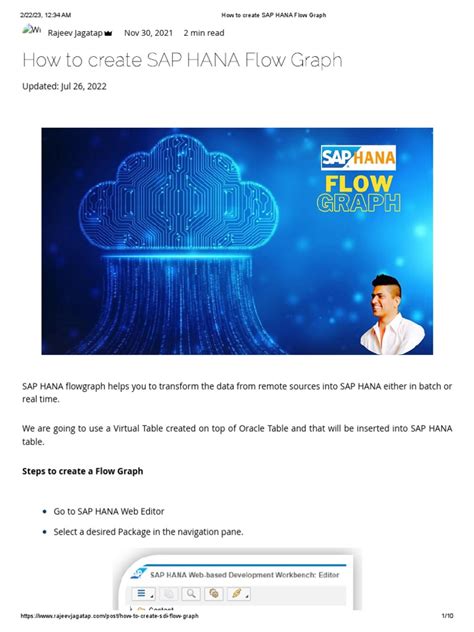 2 How To Create Sap Hana Flow Graph Pdf