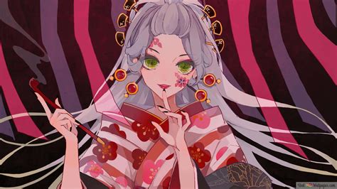 Download Daki Demon Slayer Wearing Traditional Dress Wallpaper