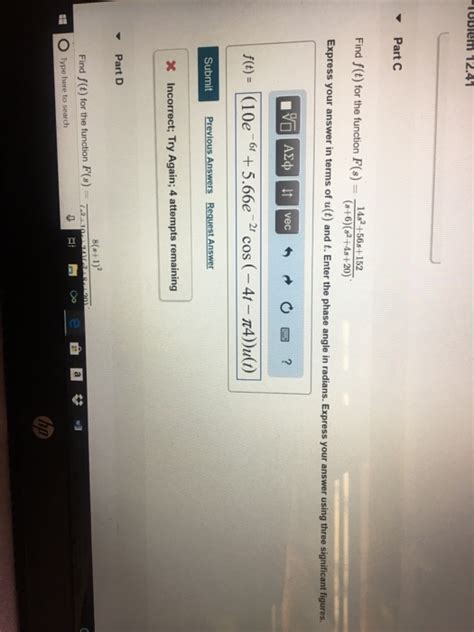 solved all i need just the final answer for part c and d and