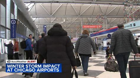 Chicago Winter Storm Over 800 Flights Canceled Delayed At Ohare