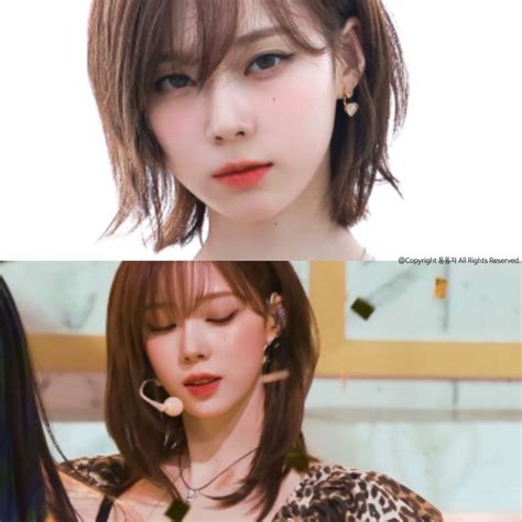 윈터 짧은 단발 중단발 레이어드컷 C컬펌 헤어스타일 찰떡 얼굴형손질법 네이버 블로그