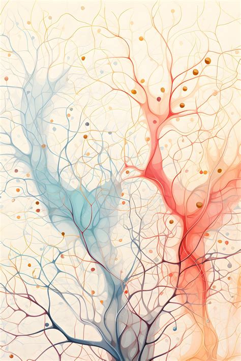 Premium Photo Abstract Neural Network Illustration In Pastel Tones