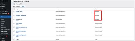Install Required Plugins Documentations