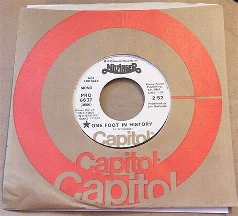 Nitzinger One Foot In History Mono Stereo 45 Promo Capitol Us Vg Hear Ebay