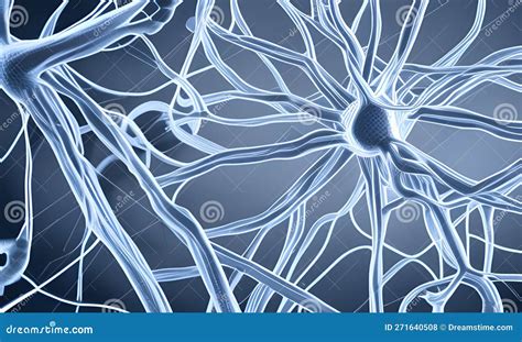 Model Of Nerve Cell With Dendrites Macro View Of Neuron Illustration Generative Ai