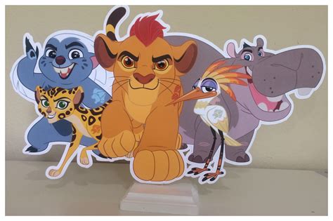 Lion Guard Group Centerpiece Kion Lion Guard Party Kion Bunga Fuli Beshte And Ono Birthday