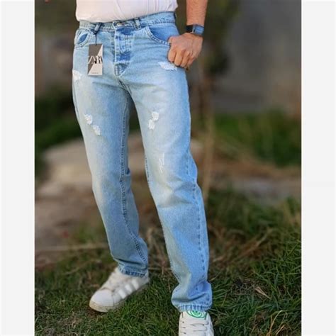 خرید و قیمت شلوار مام استایل مردانه آبی یخی مدرن با طراحی زیبا از غرفه