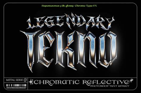 Premium Psd Chromatic Reflective Photoshop Text Effects