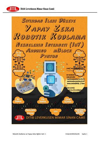 Robot K Kodlama Ve Yapay Zeka Ders Ret M Programi Flipbook By Erdemkaraaslan Fliphtml