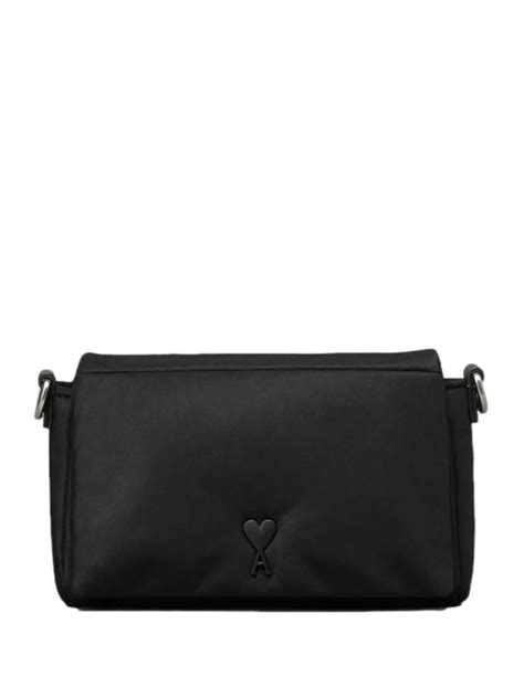 Ami Paris Ami De Coeur Shoulder Bag Black Farfetch