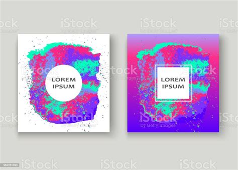 네온 보석 예술 커버 디자인입니다 유체 홀로그램 그라데이션 폭발 스플래시 질감 배경입니다 유행 창조적인 서식 파일 벡터 보고서